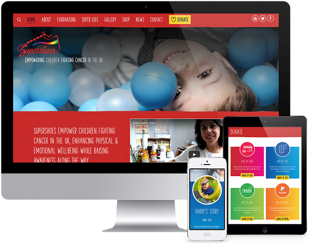 Supershoes - A bespoke responsive website including full content ...